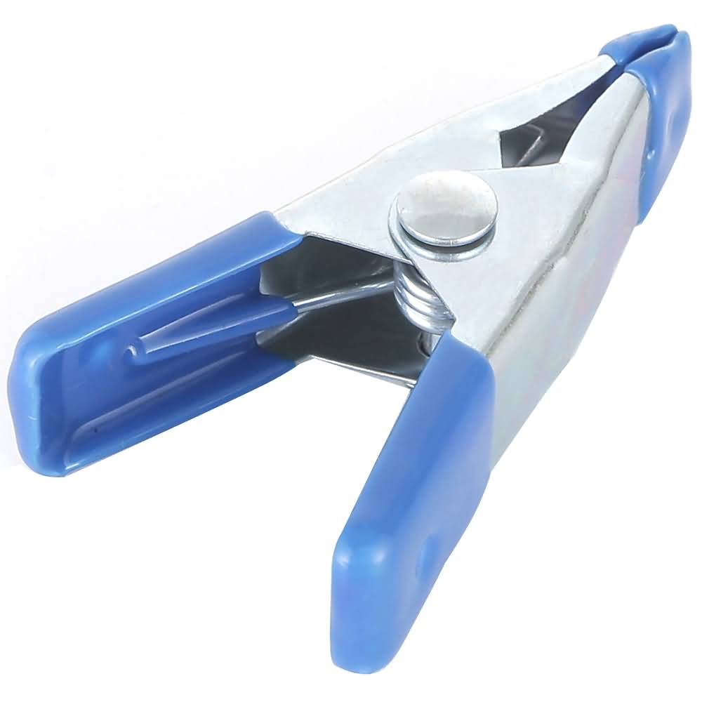 100 Pack 2 Inch Blue Tip Metal Spring Clamp - Factor Duty