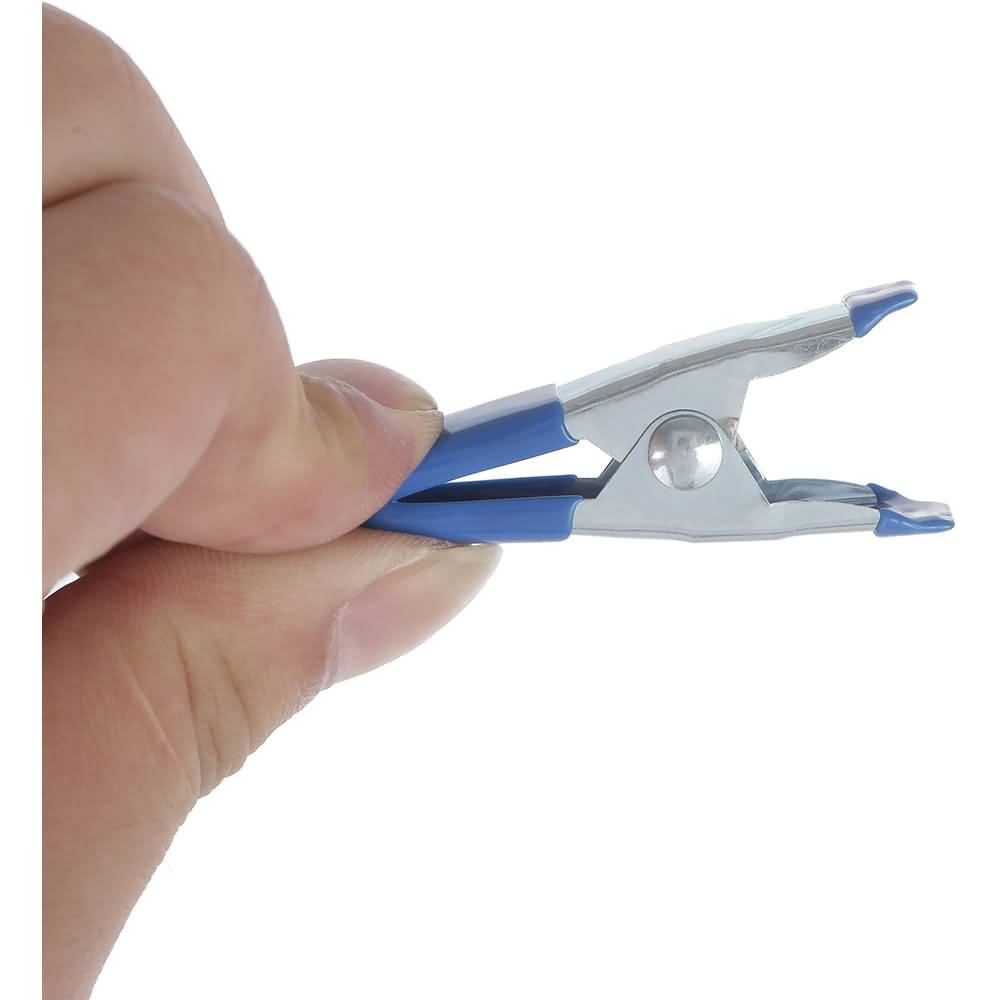 100 Pack 2 Inch Blue Tip Metal Spring Clamp - Factor Duty