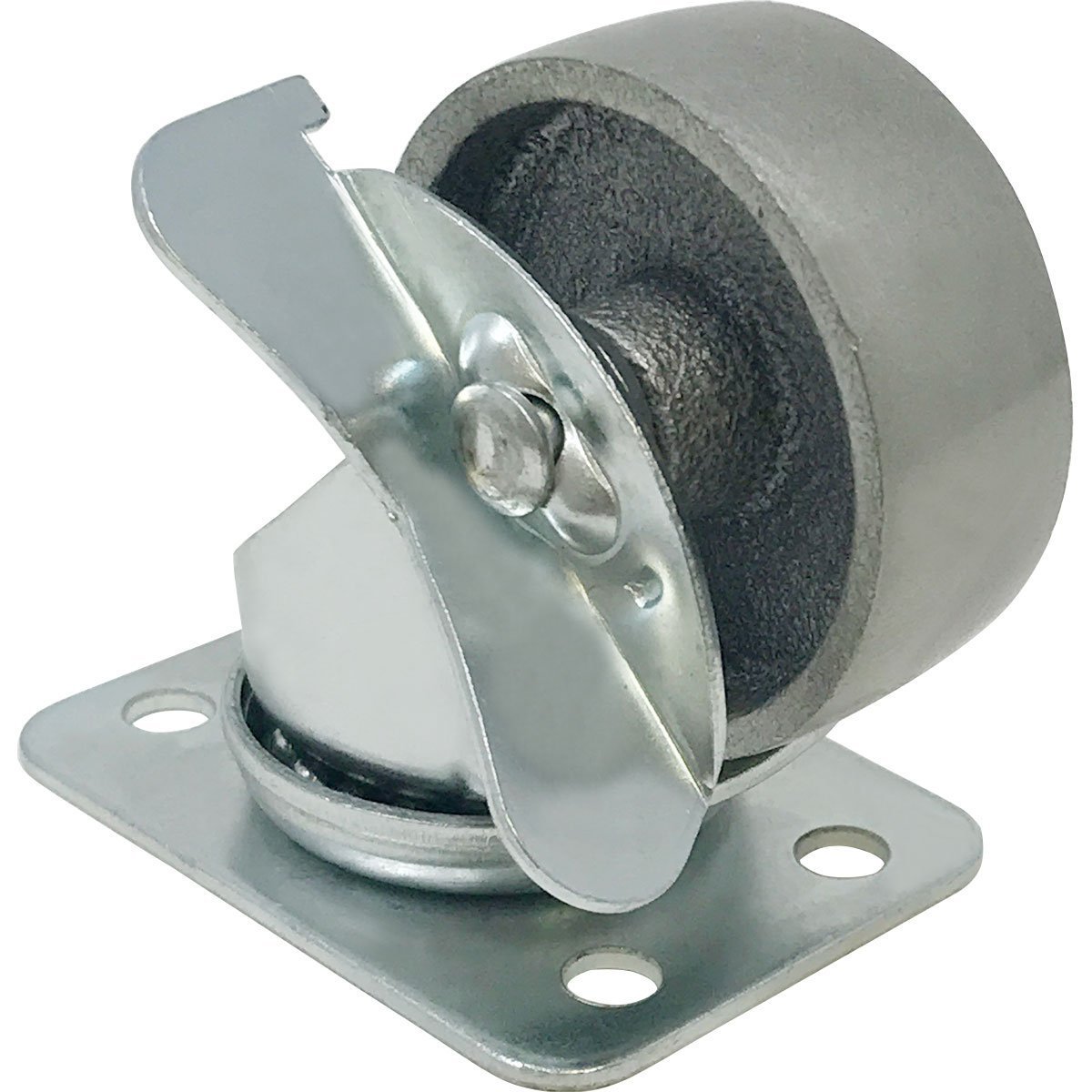 4 Pack 2 Inch All Grey Metal Swivel Caster Wheel With Brake - Factor Duty