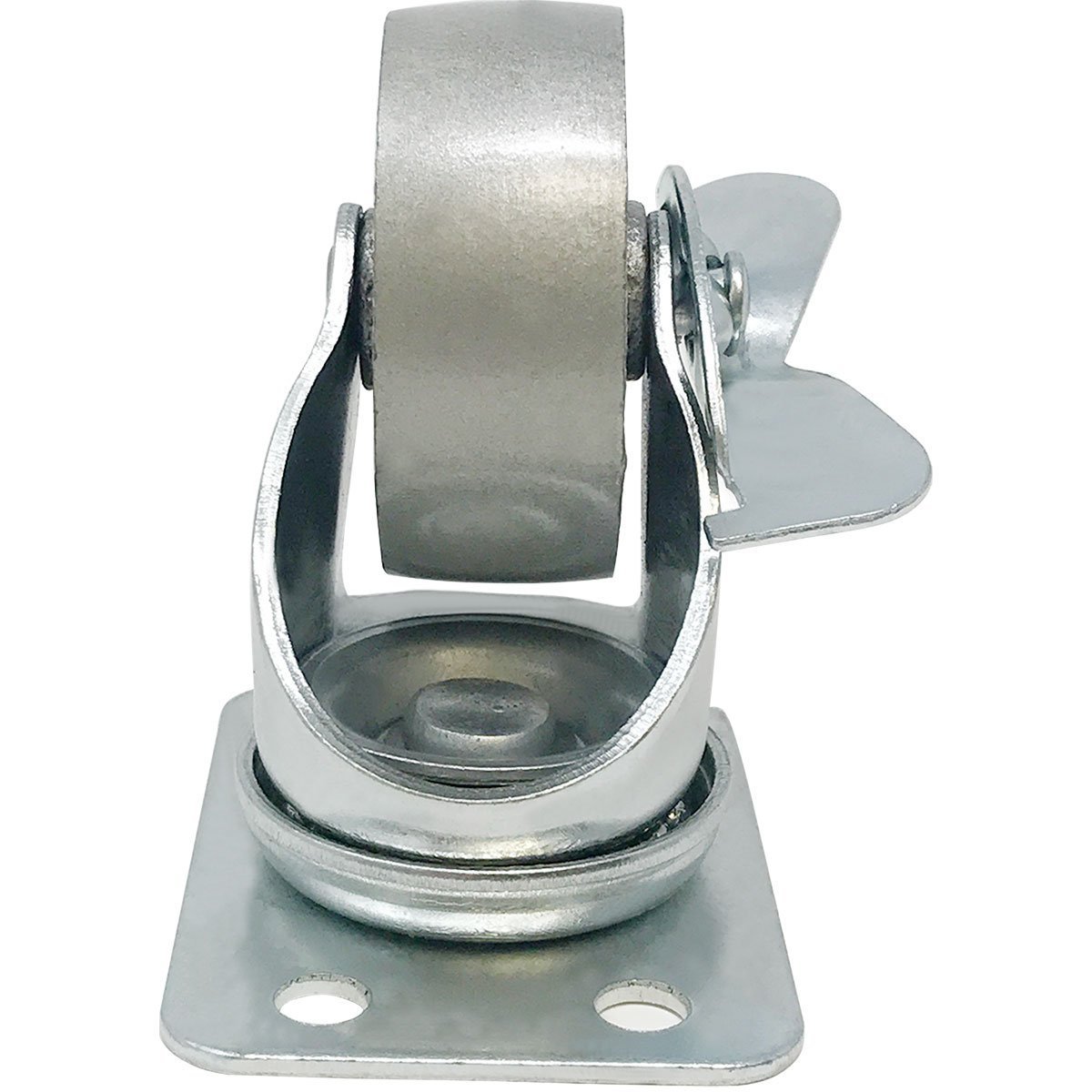 4 Pack 2 Inch All Grey Metal Swivel Caster Wheel With Brake - Factor Duty
