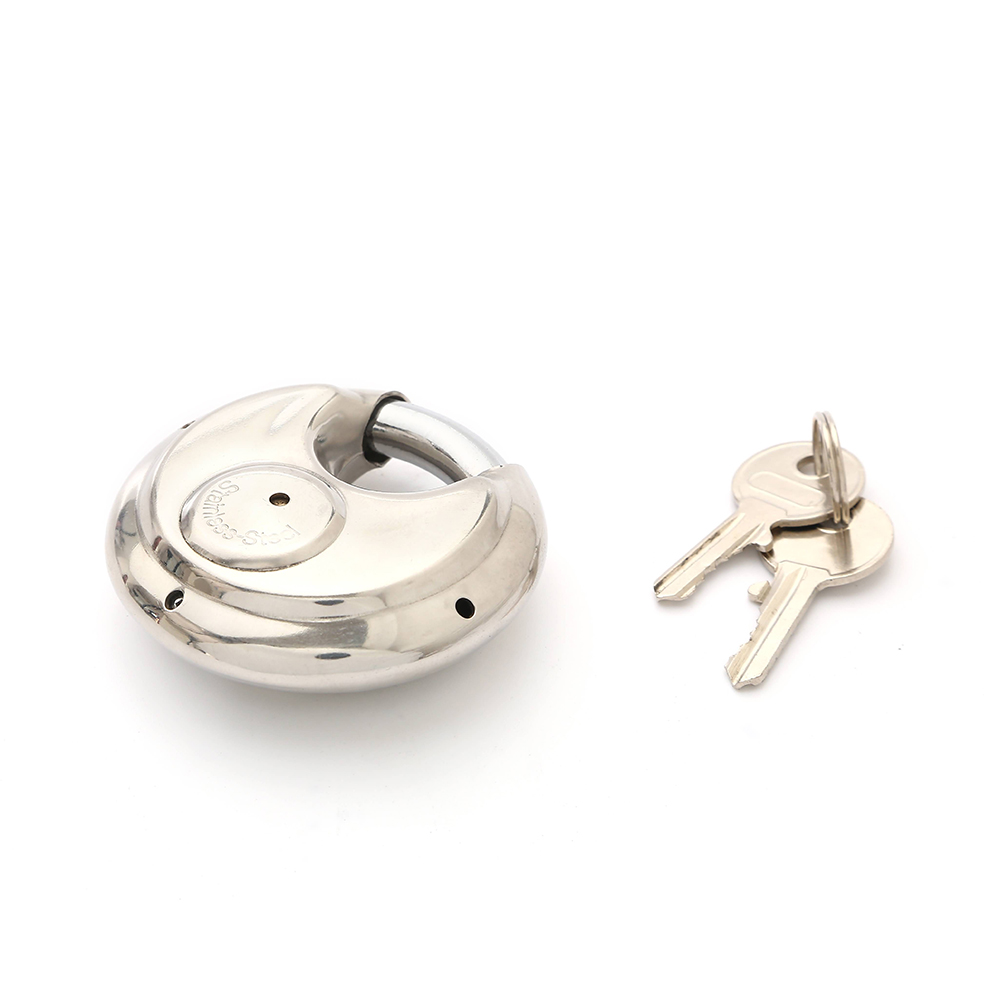 8 Pieces DISC PADLOCK 70mm Steel Armor Storage Trailer Round lock ...