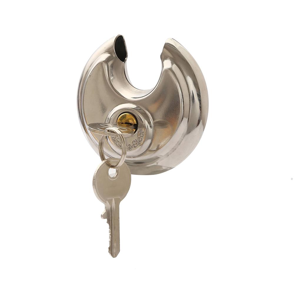 8 Pieces DISC PADLOCK 70mm Steel Armor Storage Trailer Round lock ...