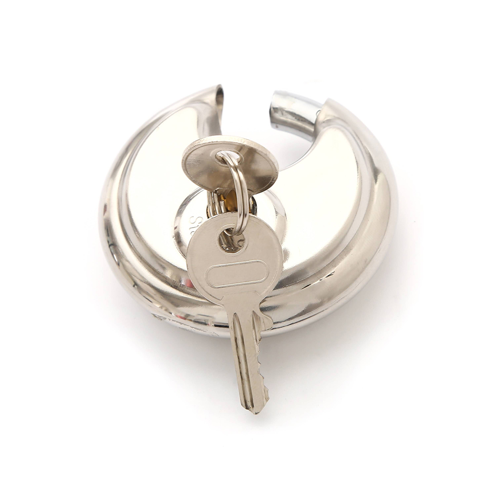 8 Pieces DISC PADLOCK 70mm Steel Armor Storage Trailer Round lock ...