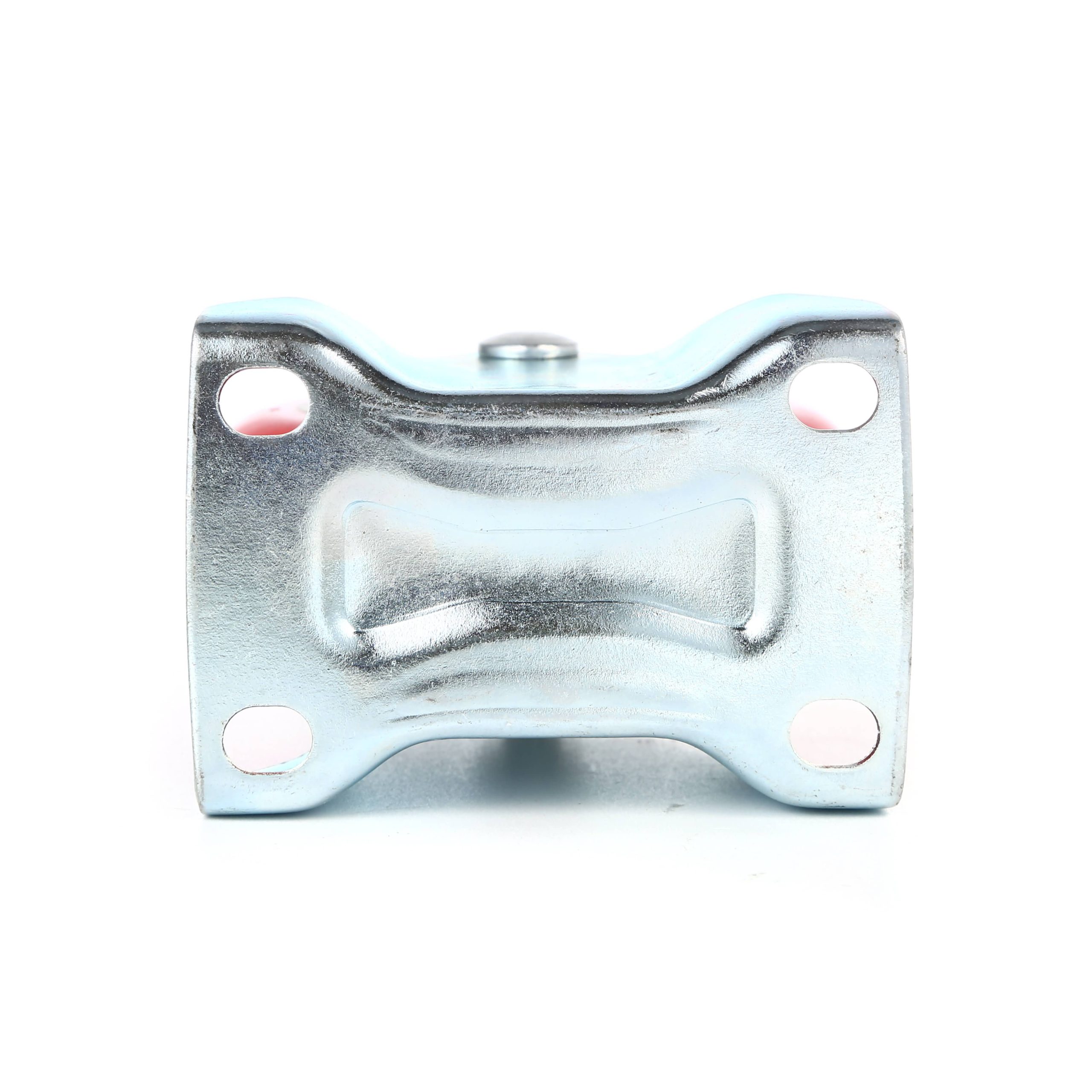 12 Pack 4 inch Red PU Non Swivel Fixed Rigid Caster - Factor Duty