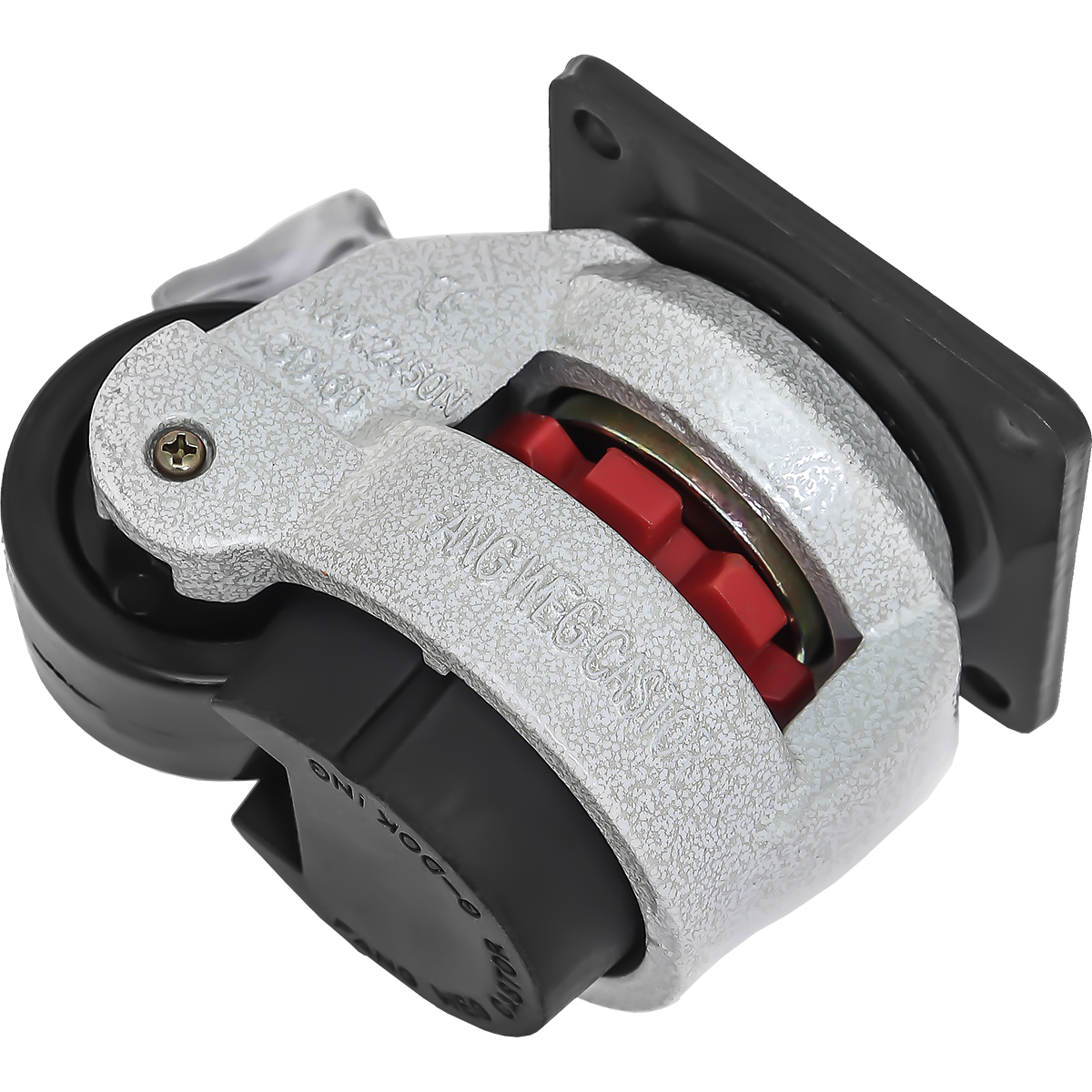 4 Pack 2 Inch Retractable Leveling Caster Wheels – Swivel Black Rubber ...